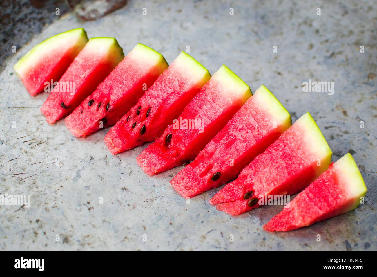 Melon fruit slice plate hi-res stock photography and images - Alamy