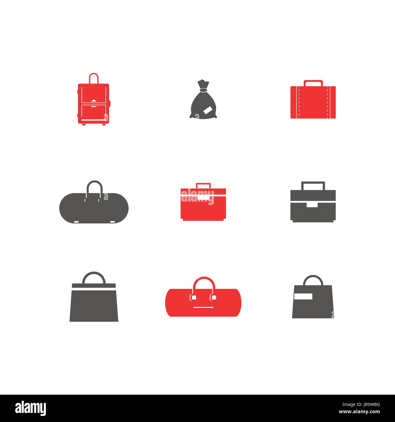 Set of simple vector icons bags Stock Vector Image & Art - Alamy
