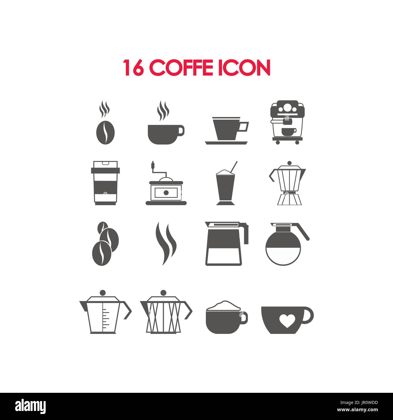 Coffee cup set sketch hi-res stock photography and images - Alamy