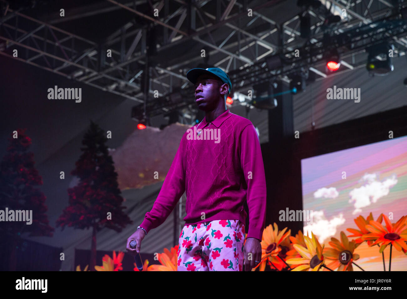 Tyler The Creator performing live at Panorama Festival in New York City ...