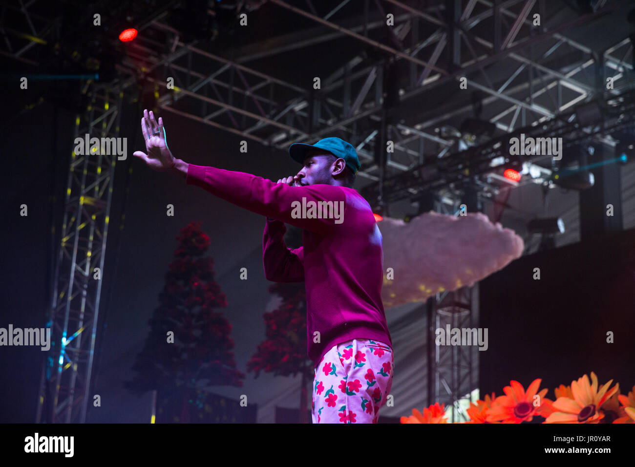 Tyler The Creator performing live at Panorama Festival in New York City ...