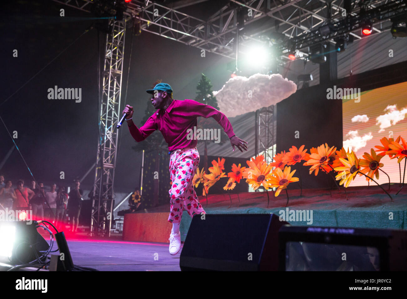Tyler The Creator performing live at Panorama Festival in New York City ...