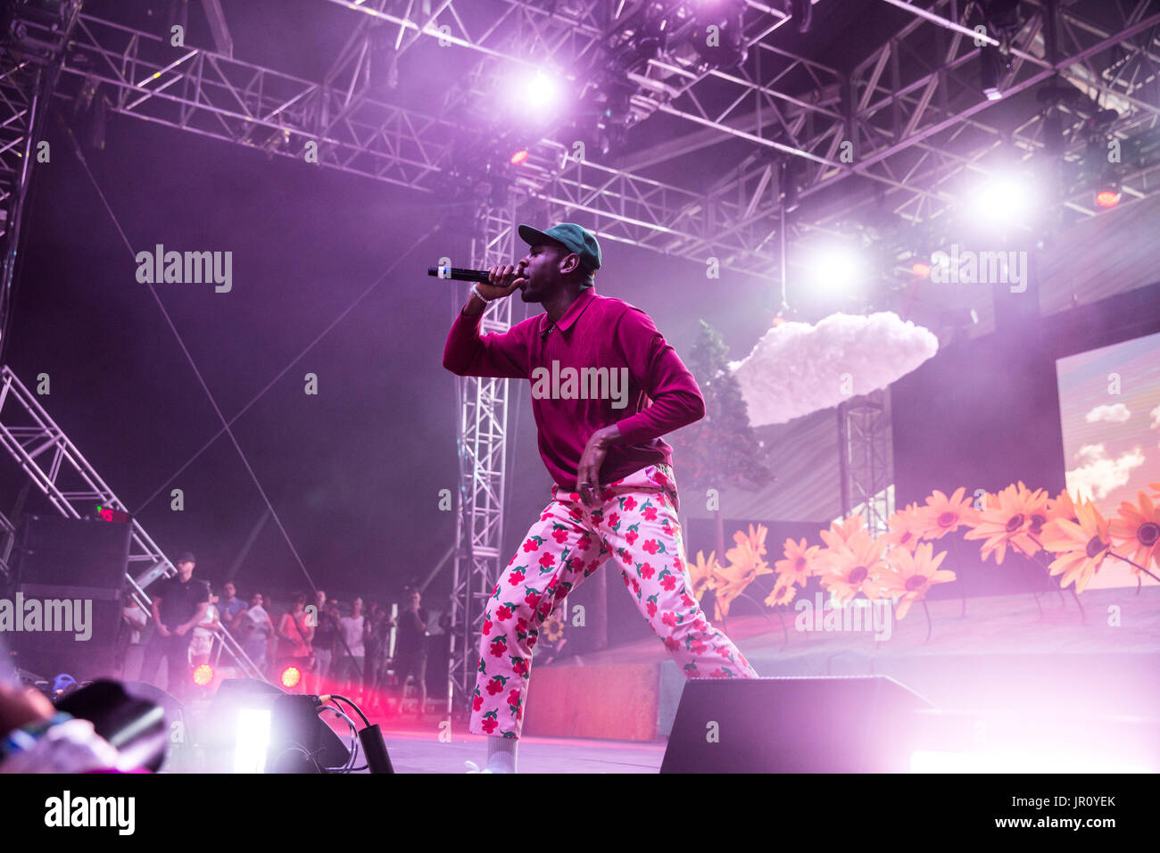 Tyler The Creator performing live at Panorama Festival in New York City ...