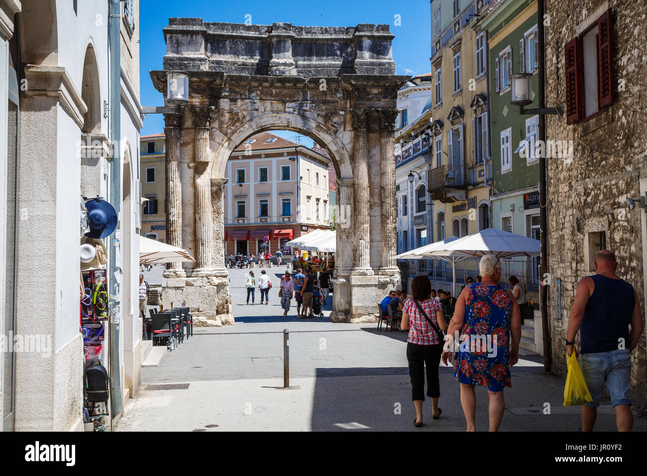 Pula, Croatia city center Stock Photo - Alamy
