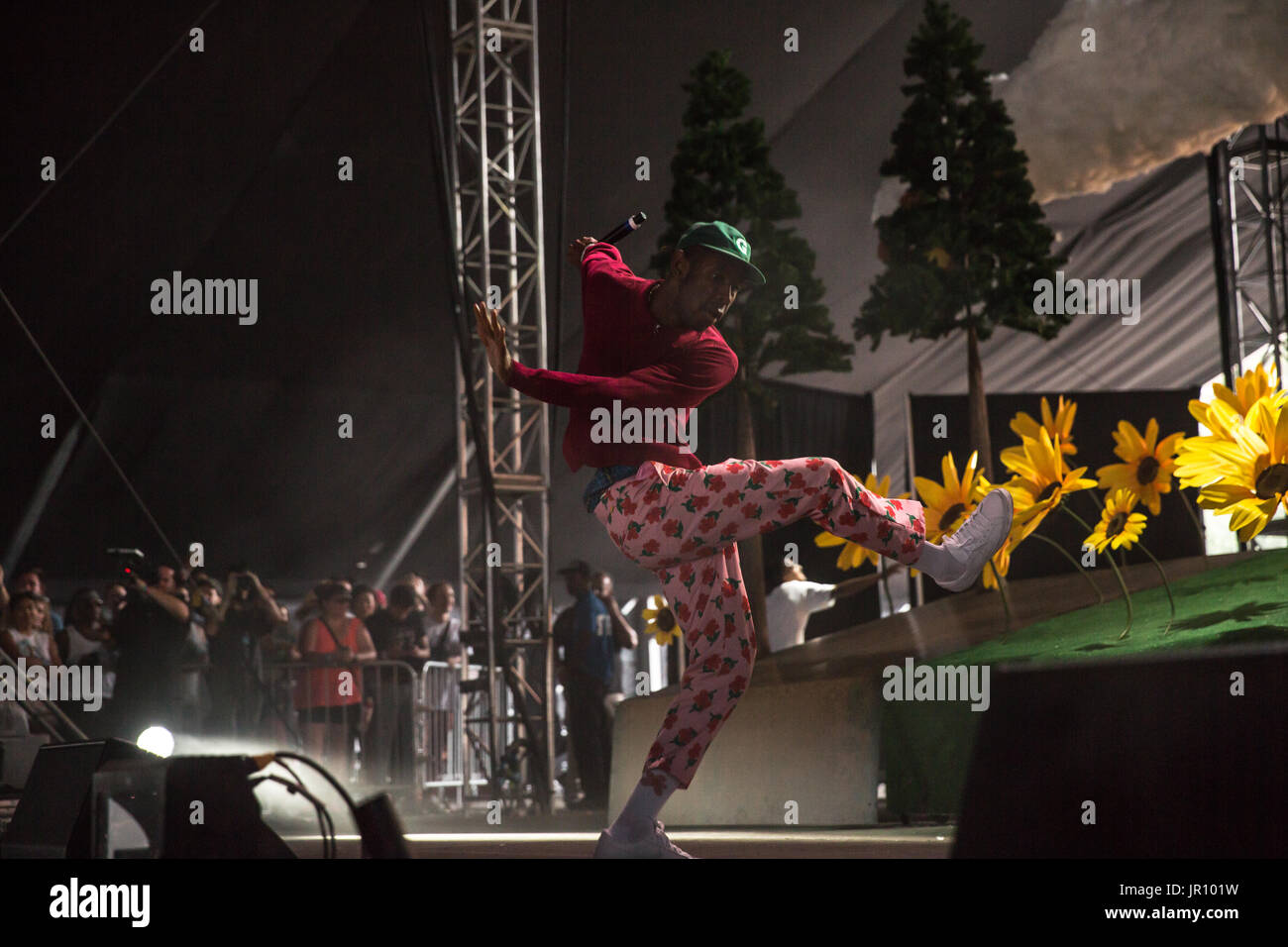 Tyler The Creator performing live at Panorama Festival in New York City ...