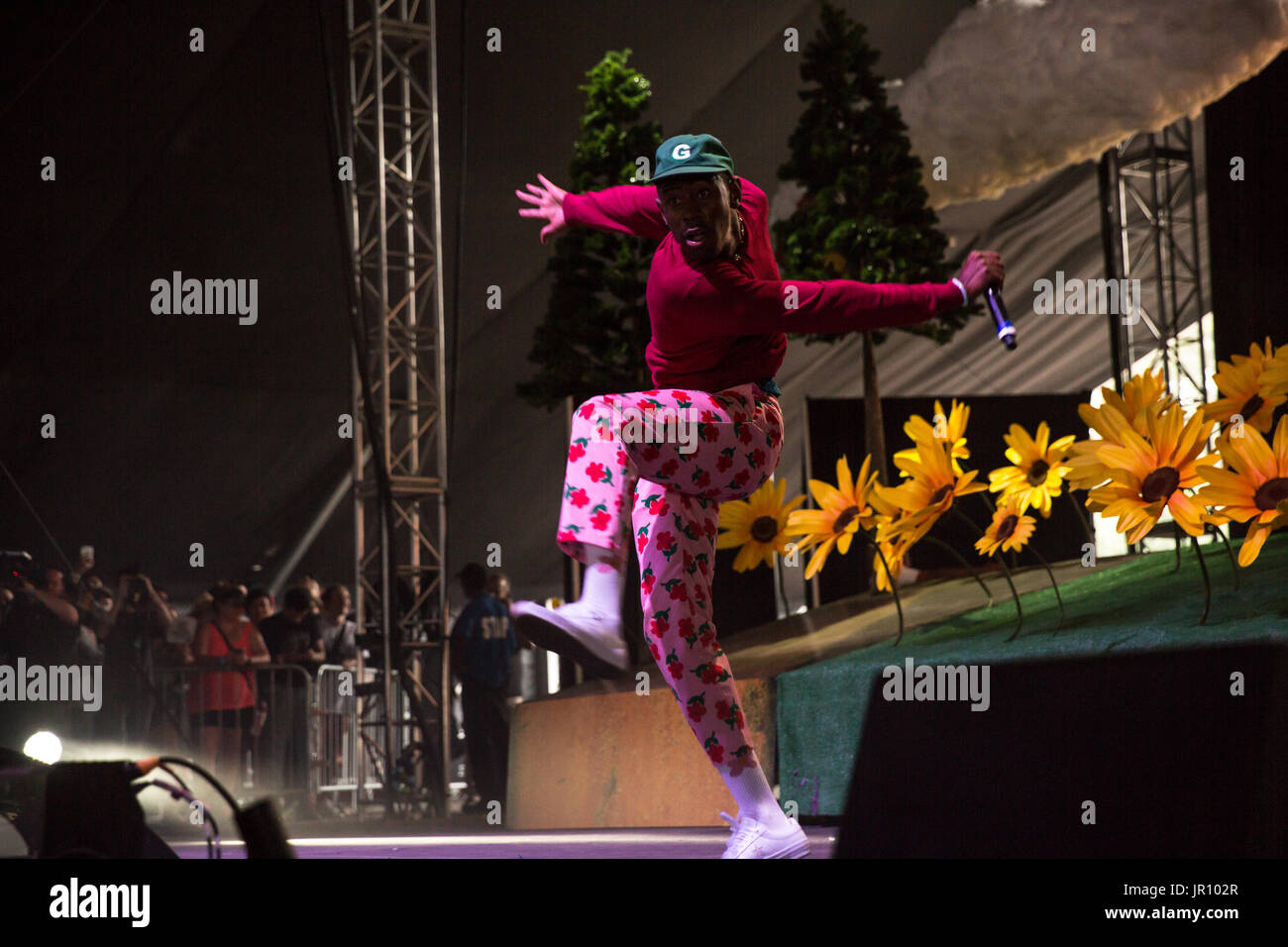 Tyler The Creator performing live at Panorama Festival in New York City ...