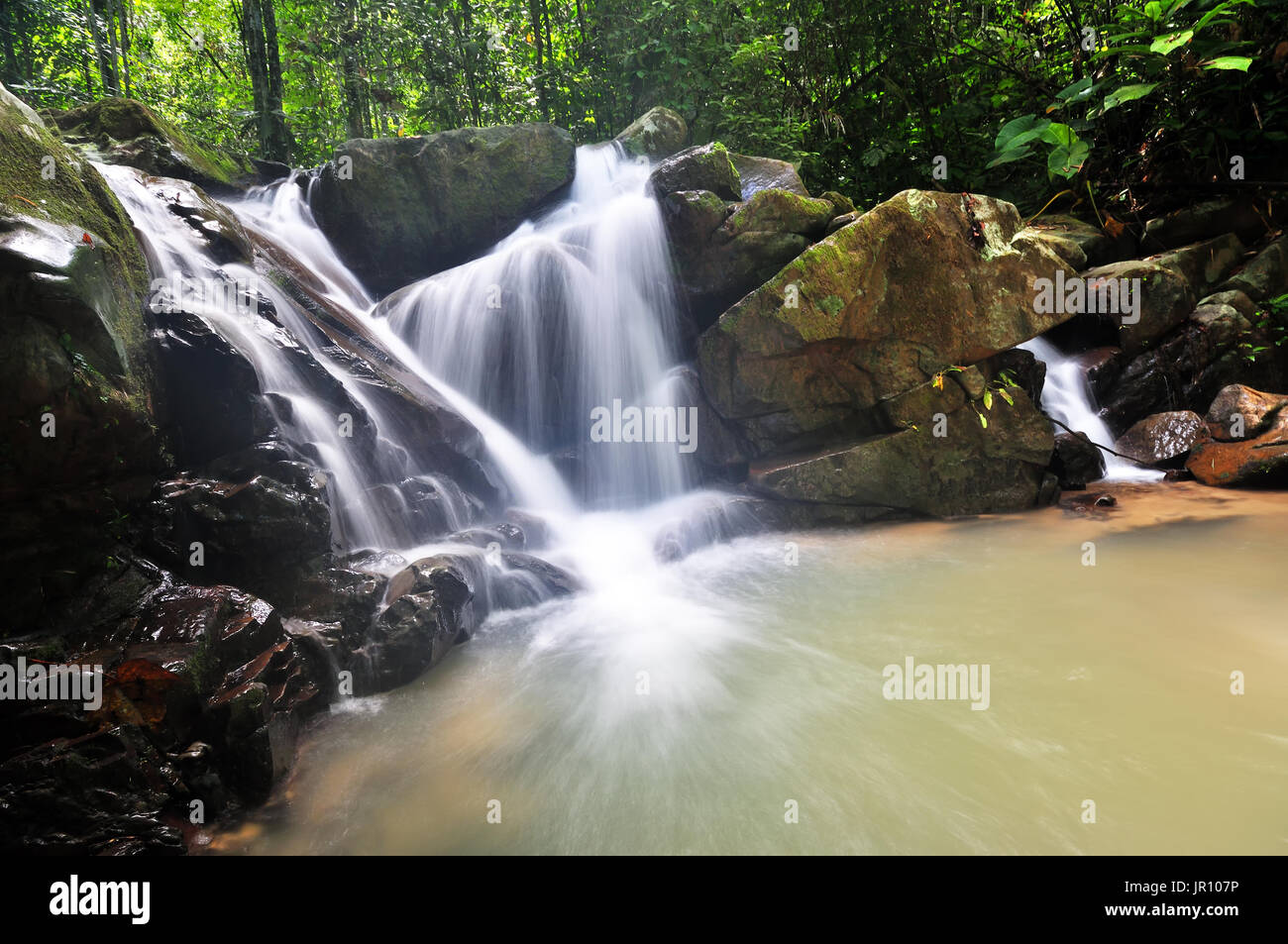Beautiful waterfall in Kionsom, Kota Kinabalu city, Sabah Borneo ...