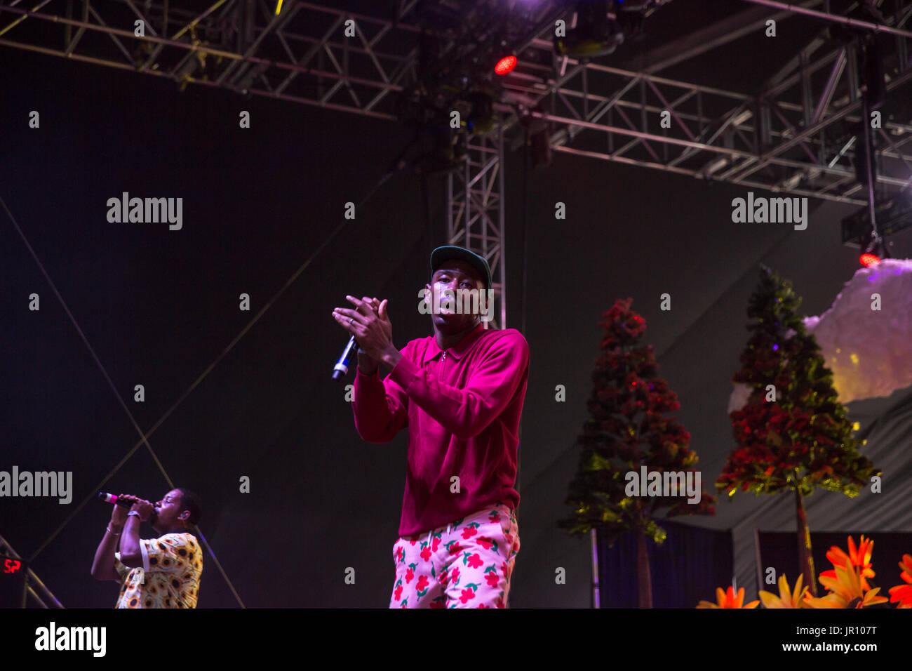 Tyler The Creator performing live at Panorama Festival in New York City ...