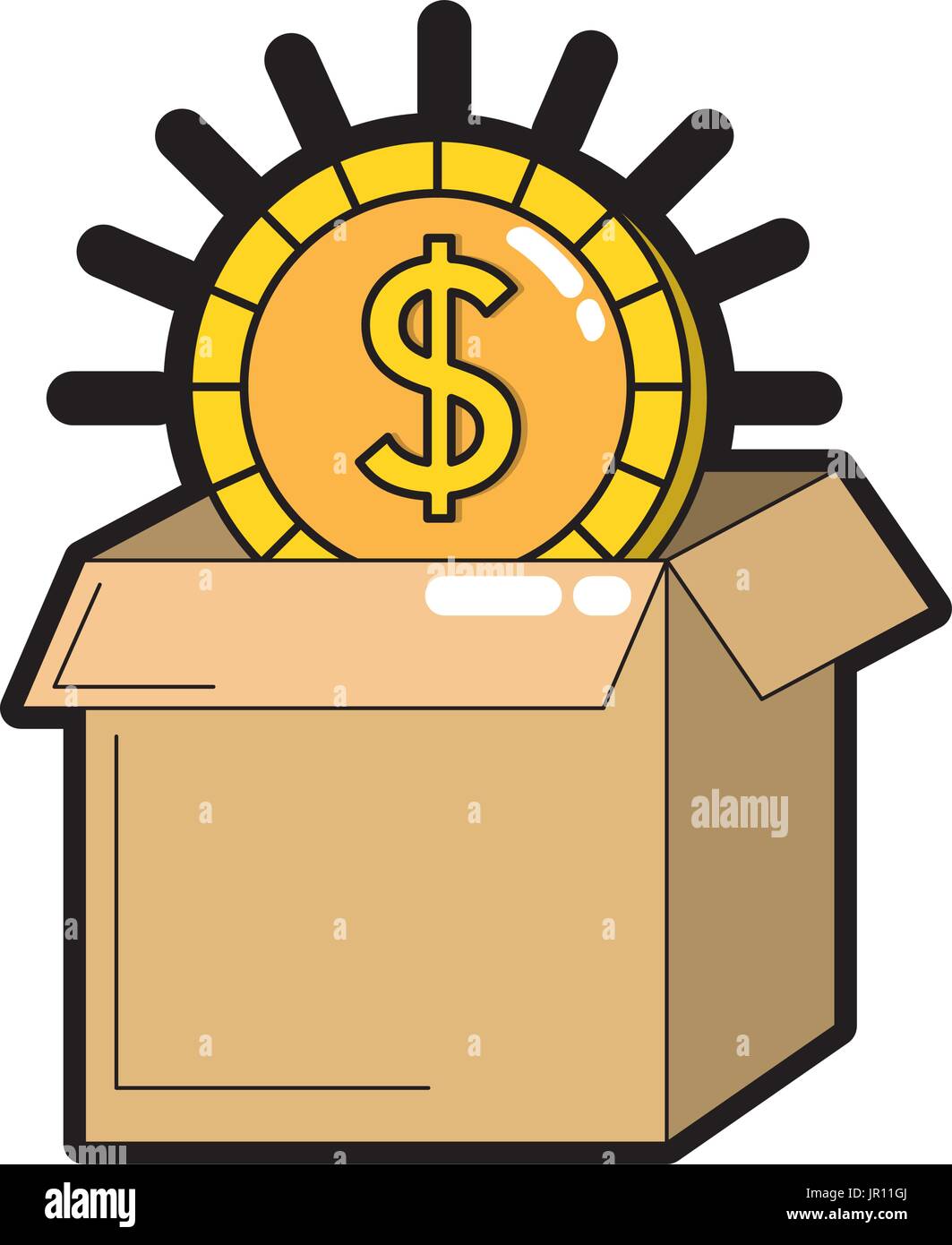 Money economy box coin package hi-res stock photography and images - Alamy