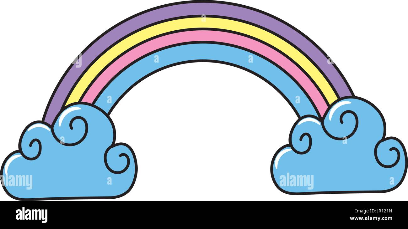 beauty rainbow with cloud weather design Stock Vector Image & Art - Alamy