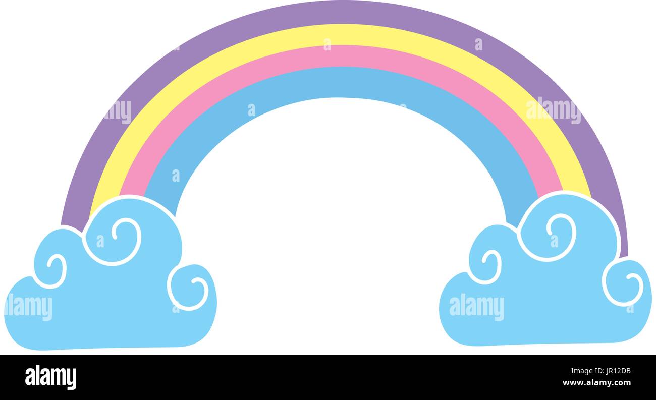 beauty rainbow with cloud weather design Stock Vector Image & Art - Alamy