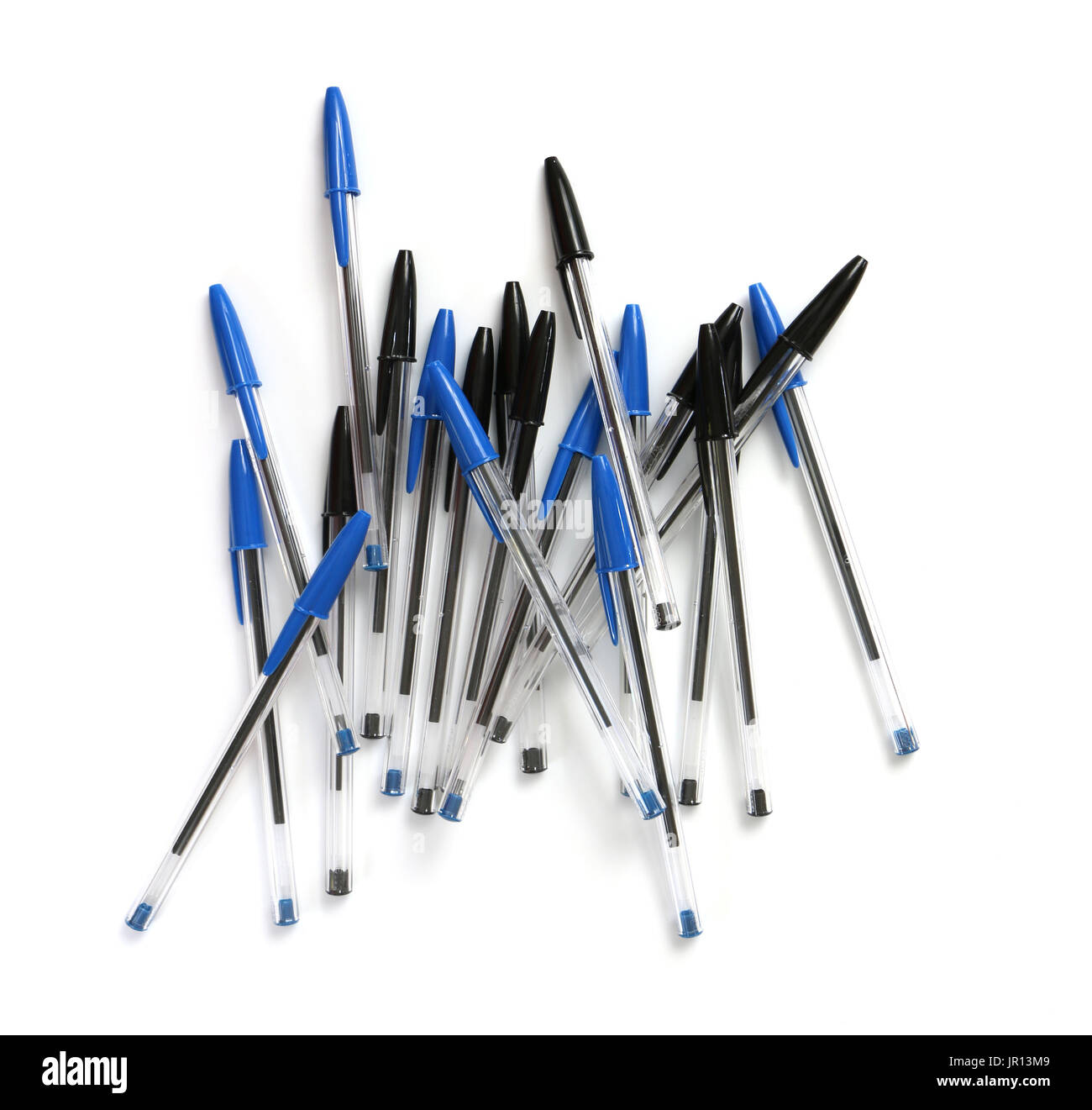 Ball point pens isolated on a white background Stock Photo - Alamy