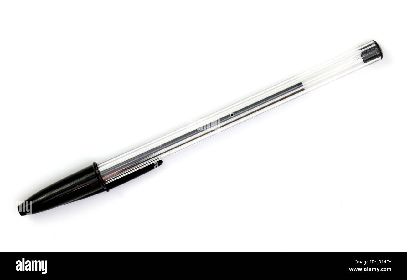 Ball point pens isolated on a white background Stock Photo - Alamy