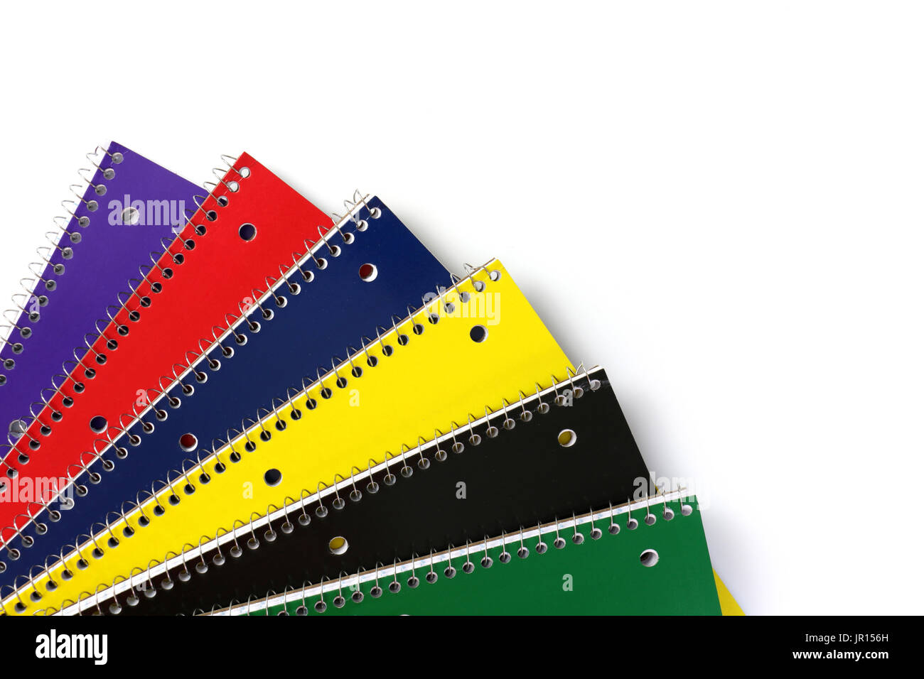 Spiral Notebooks in a stack on a white background Stock Photo - Alamy