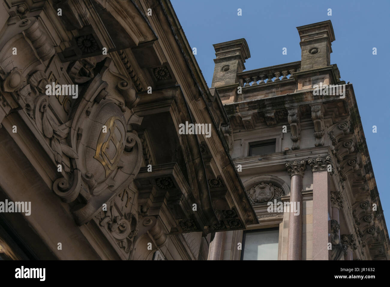 Architectural detail of Glasgow Savings Bank building, Ingram Street ...