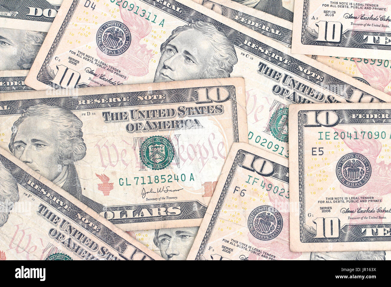 Ten dollar bills hi-res stock photography and images - Alamy