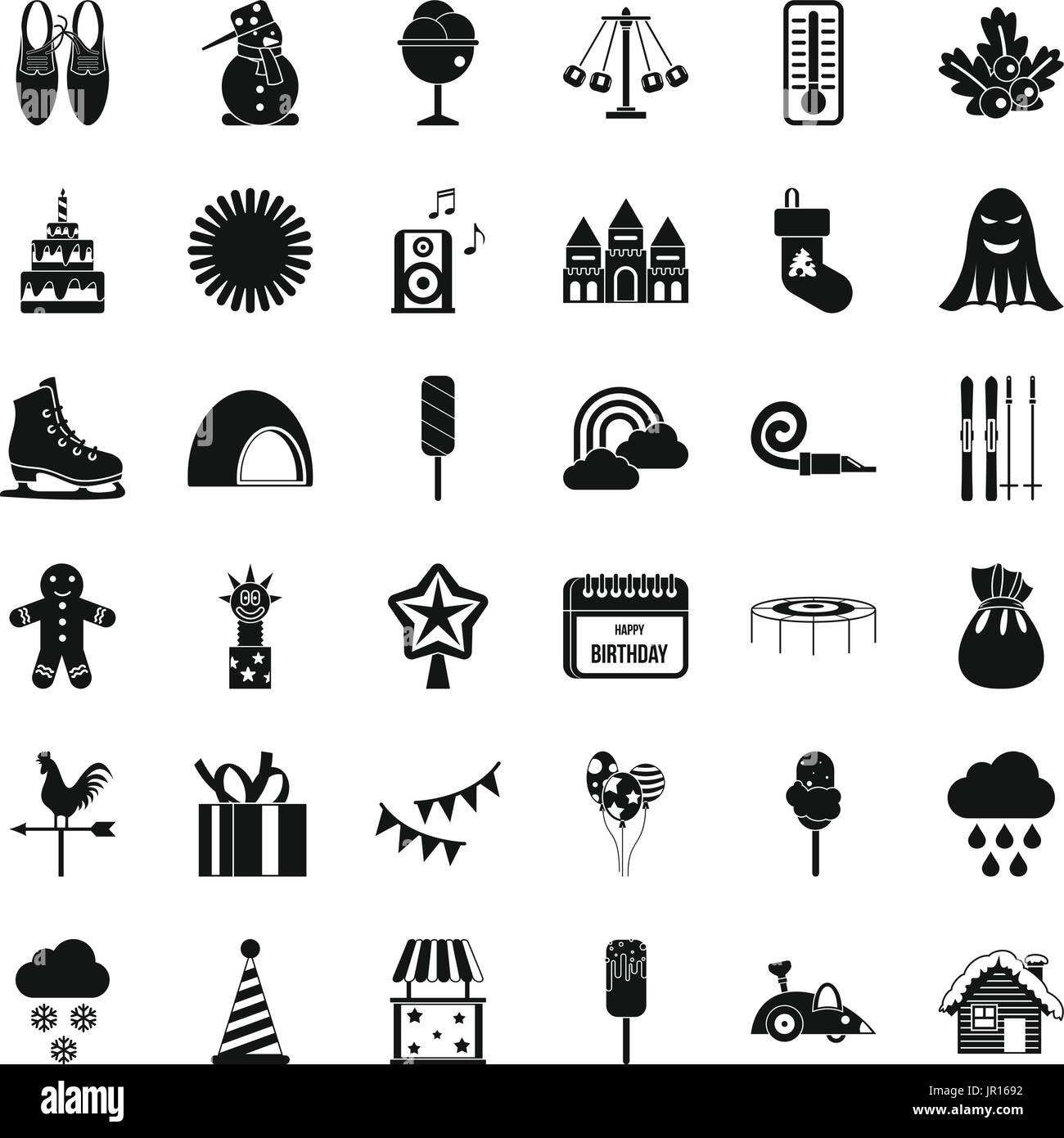 Children party icons set, simple style Stock Vector Image & Art - Alamy