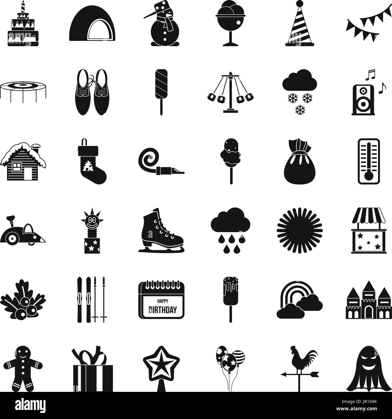 Nice party icons set, simple style Stock Vector Image & Art - Alamy