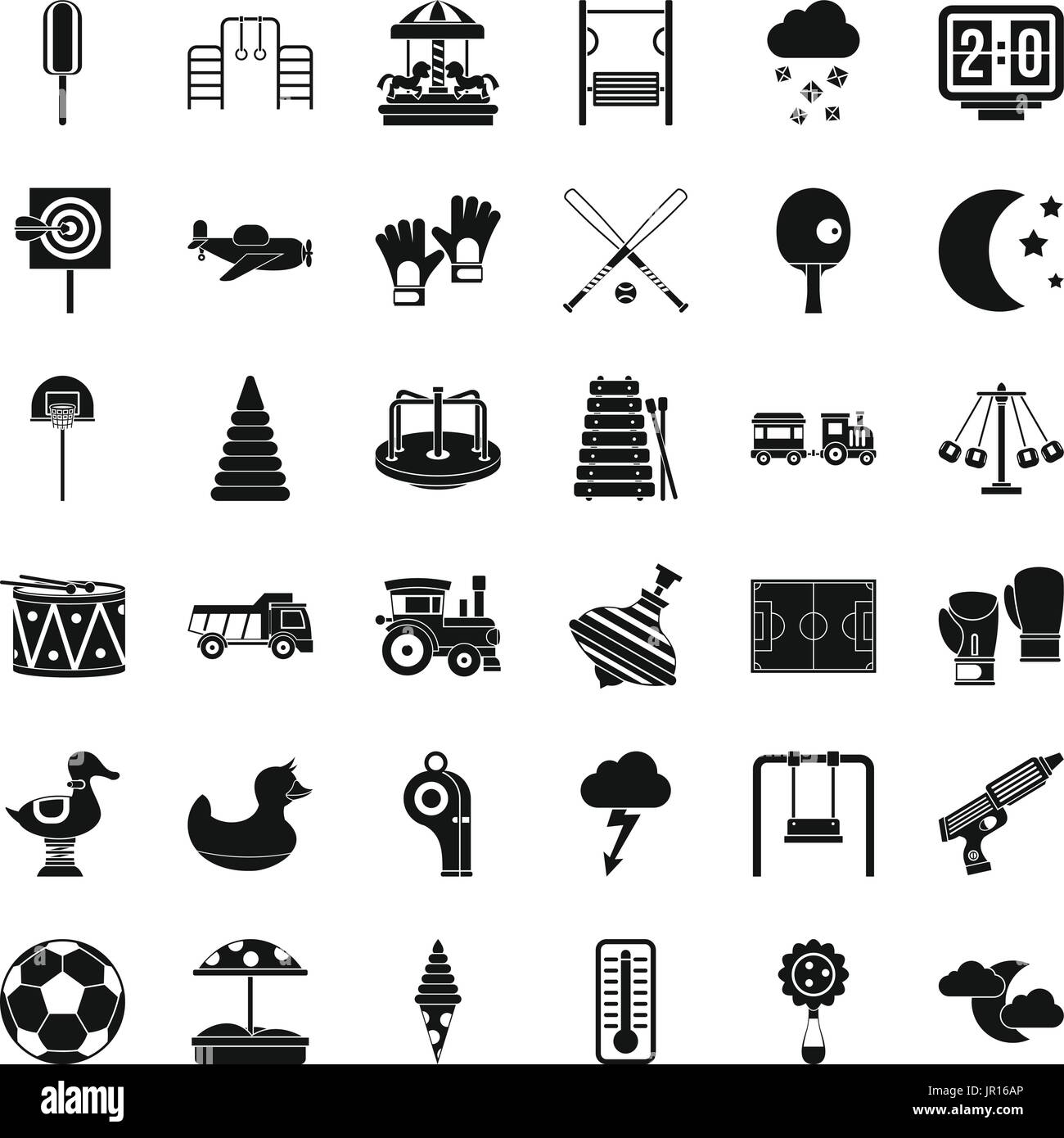 Great playground icons set, simple style Stock Vector Image & Art - Alamy