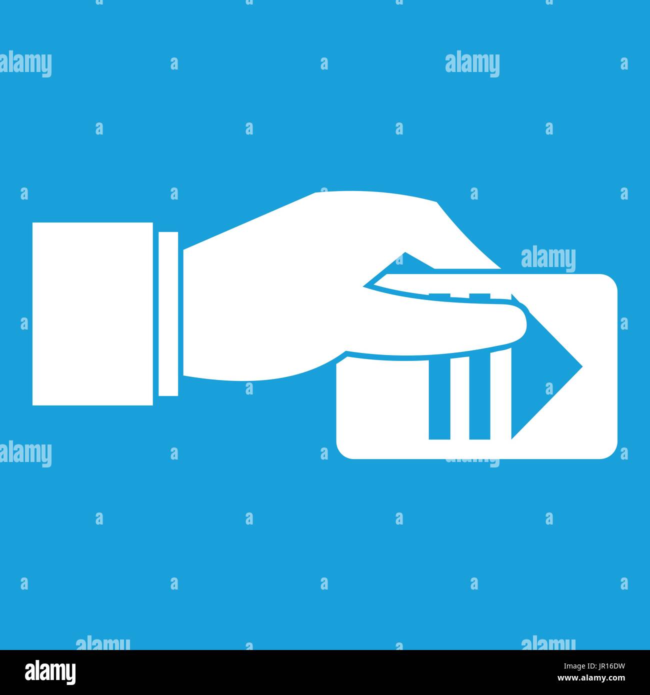 Hand with parking ticket icon white Stock Vector Image & Art - Alamy