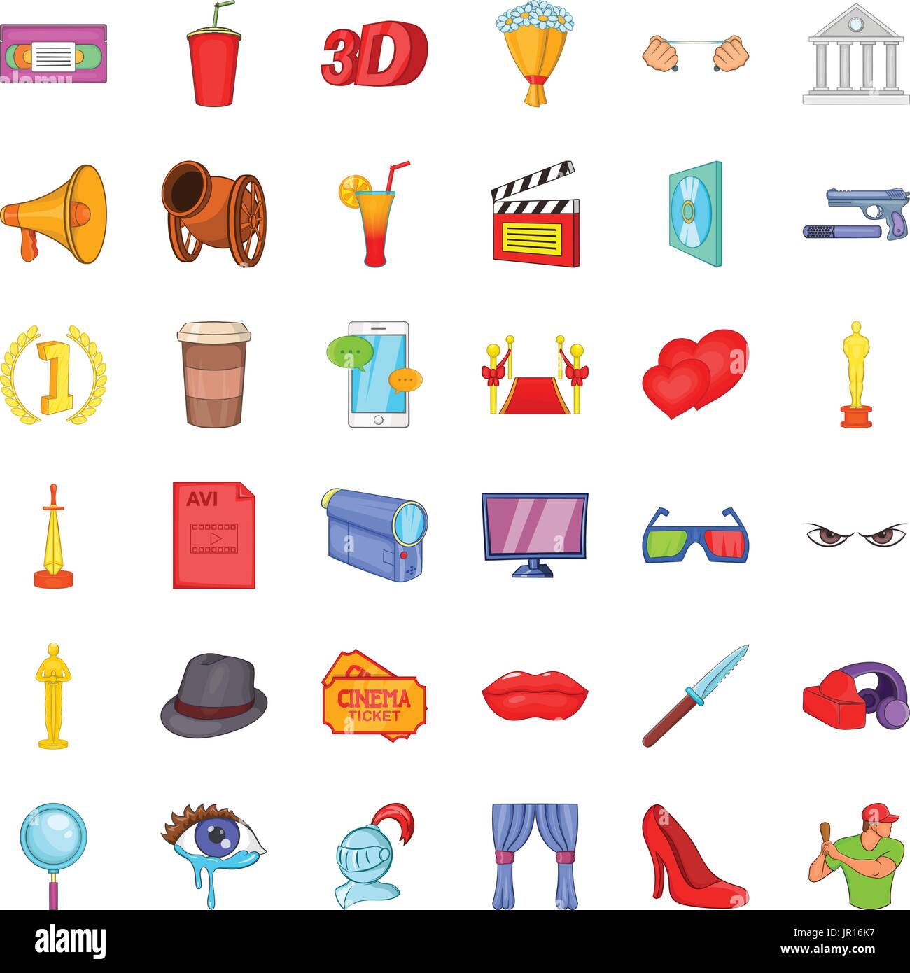 Cinematography icons set, cartoon style Stock Vector Image & Art - Alamy