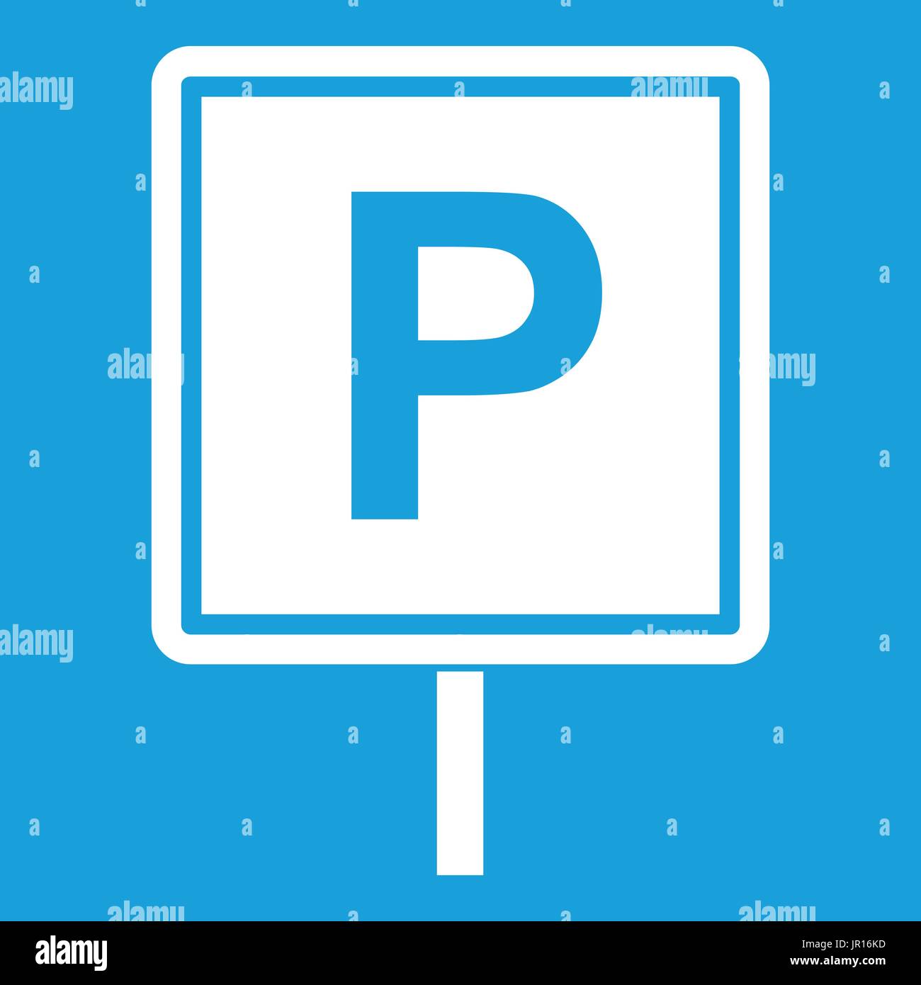Parking sign icon white Stock Vector Image & Art - Alamy