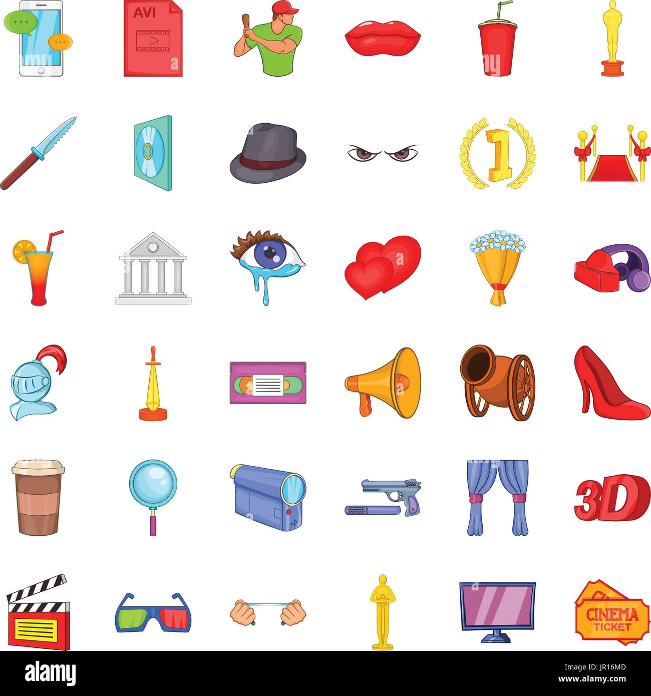 Comedy icons set, cartoon style Stock Vector Image & Art - Alamy