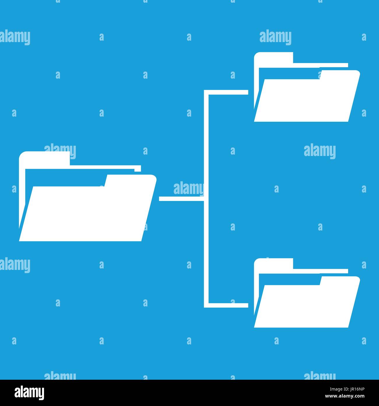 Folders structure icon white Stock Vector Image & Art - Alamy