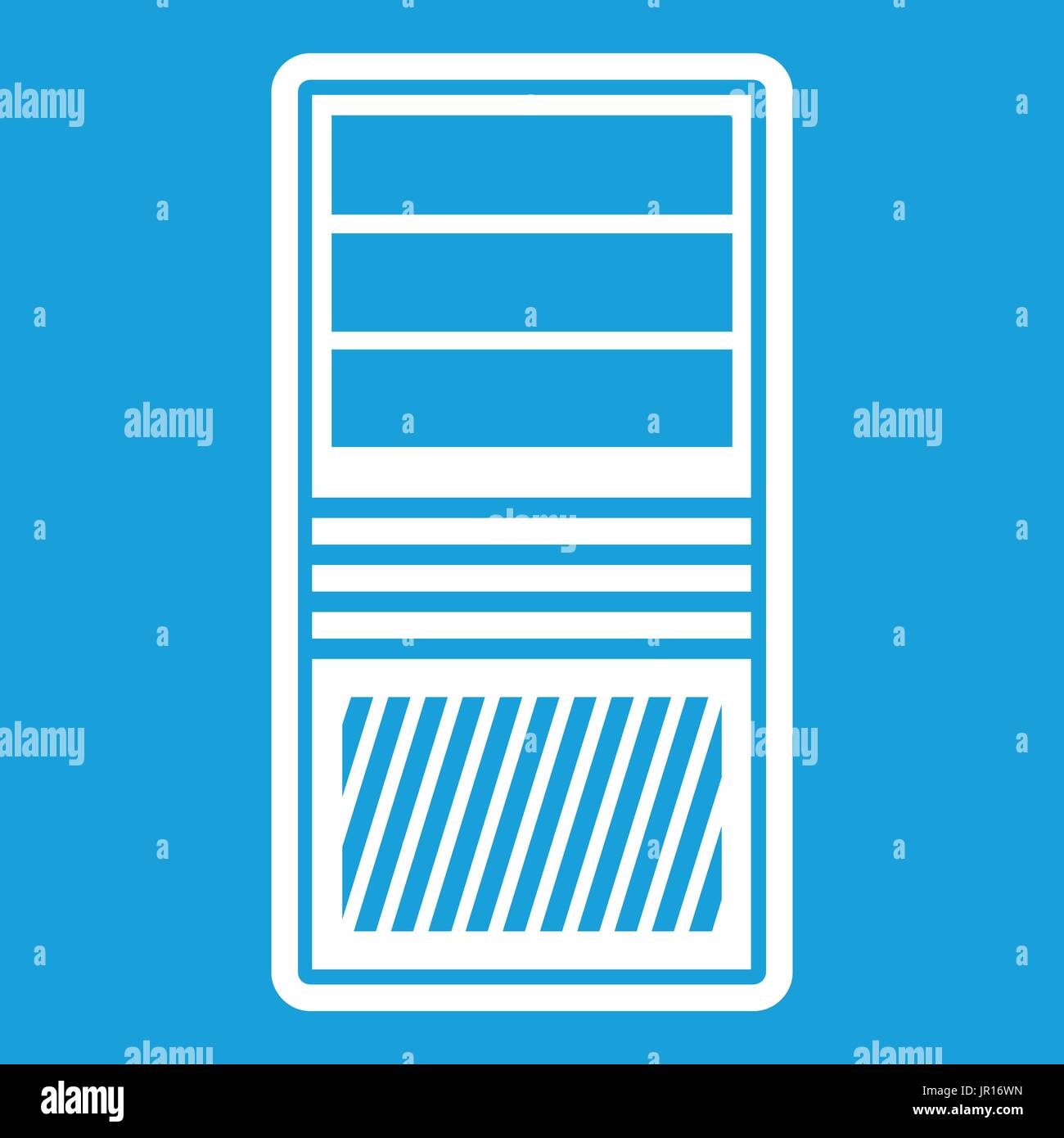 Black computer system unit icon white Stock Vector Image & Art - Alamy