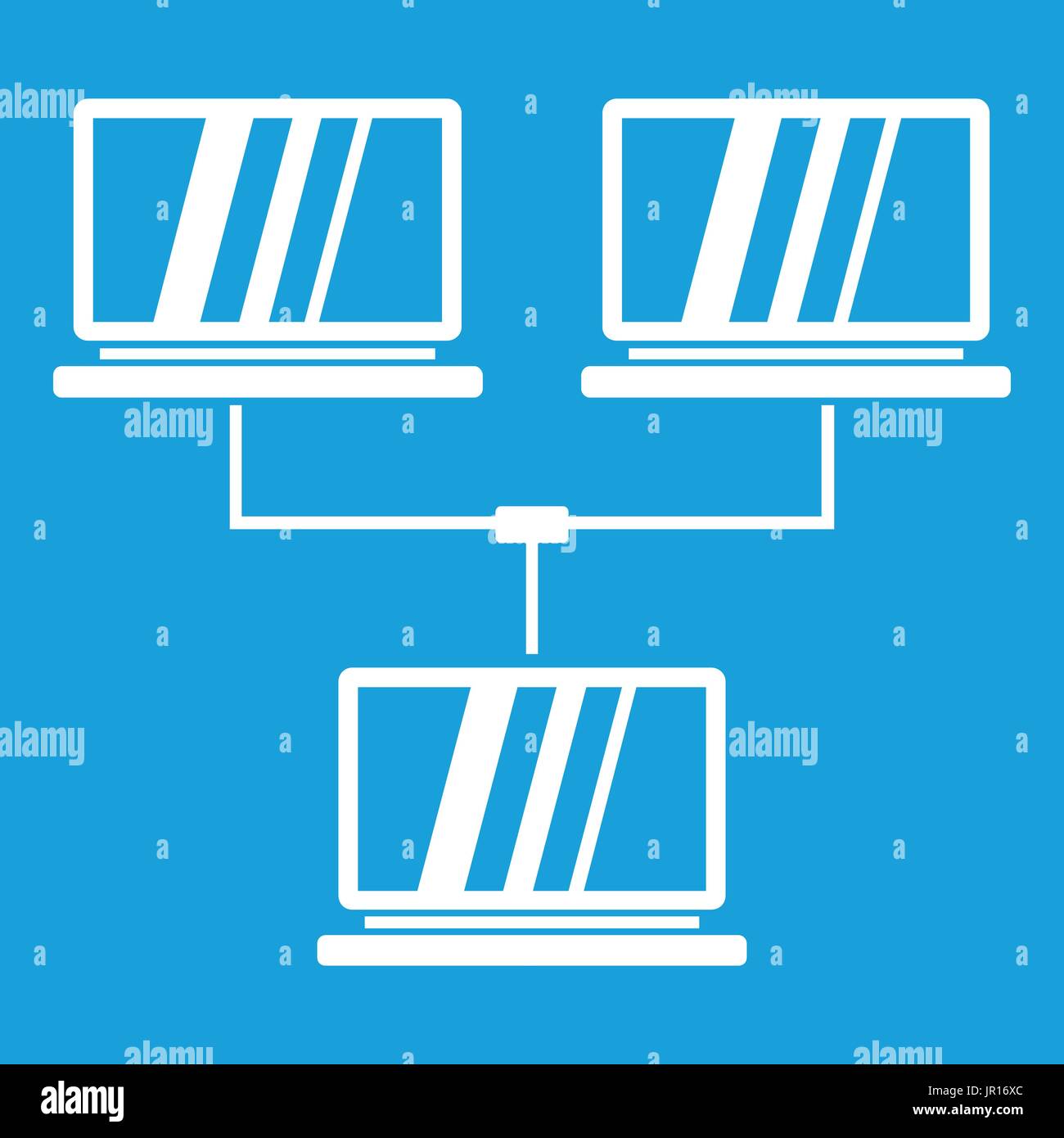 Exchange of data between computers icon white Stock Vector Image & Art ...