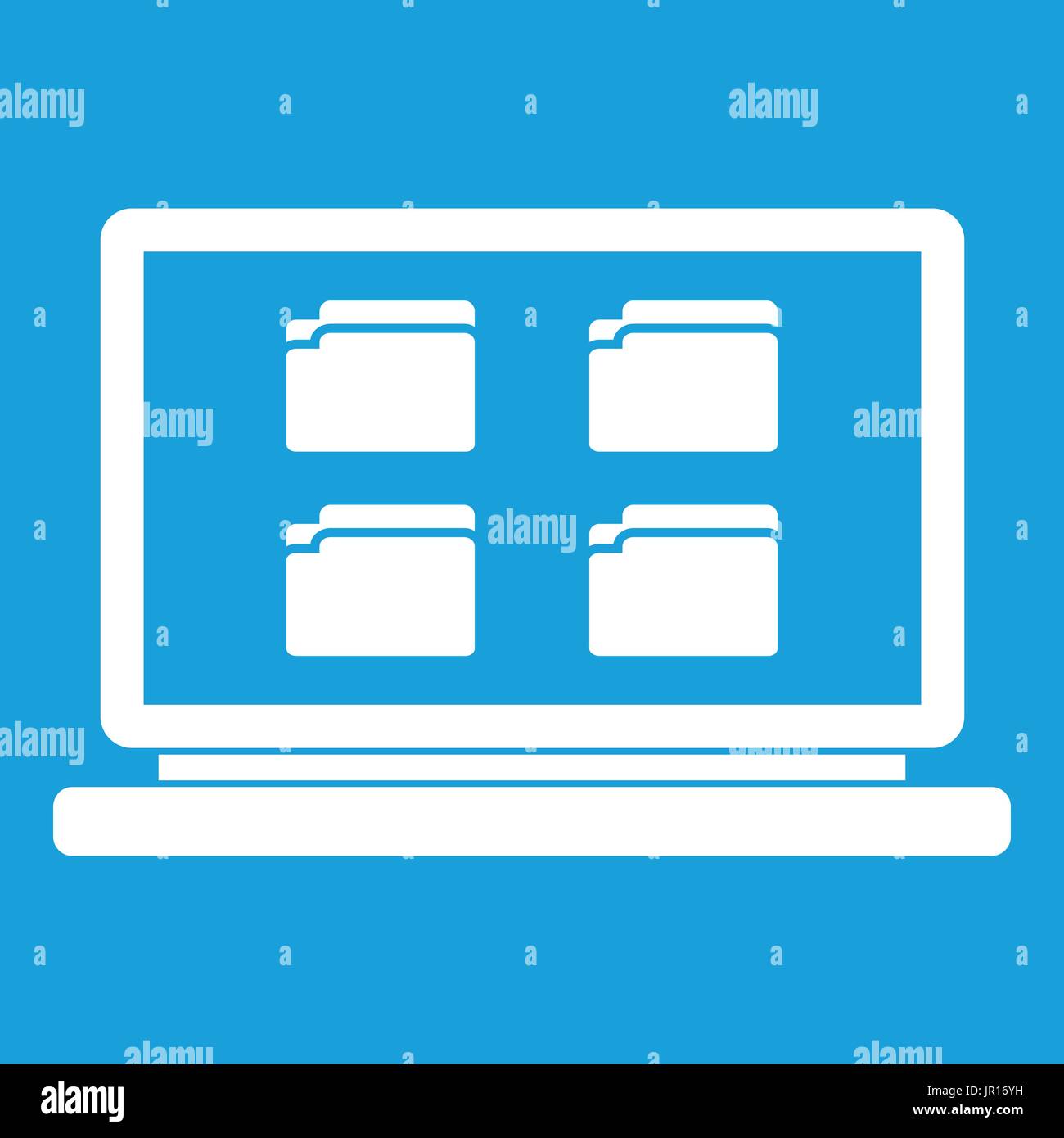 Desktop icon white Stock Vector Image & Art - Alamy