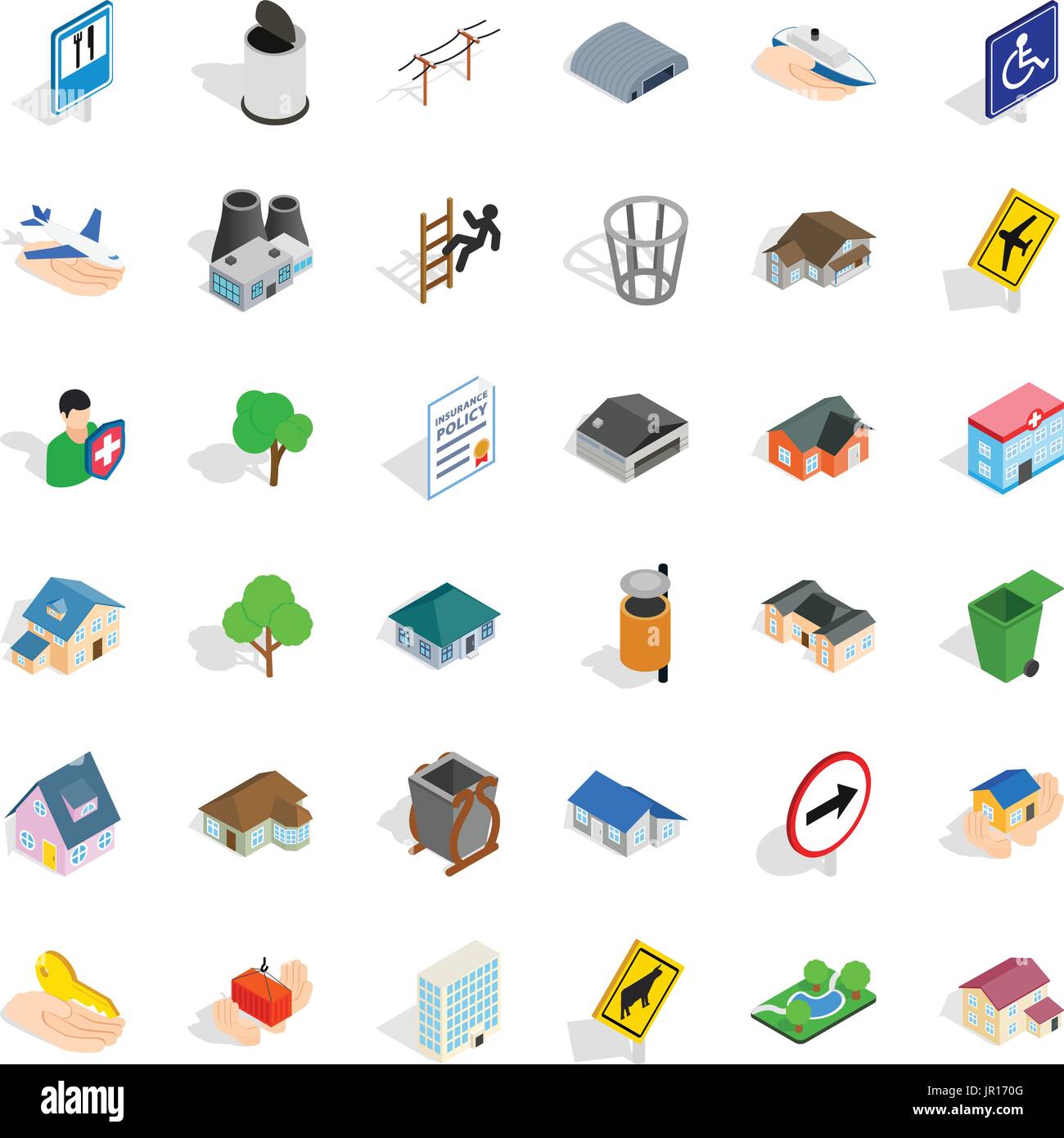 Public park icons set, isometric style Stock Vector Image & Art - Alamy
