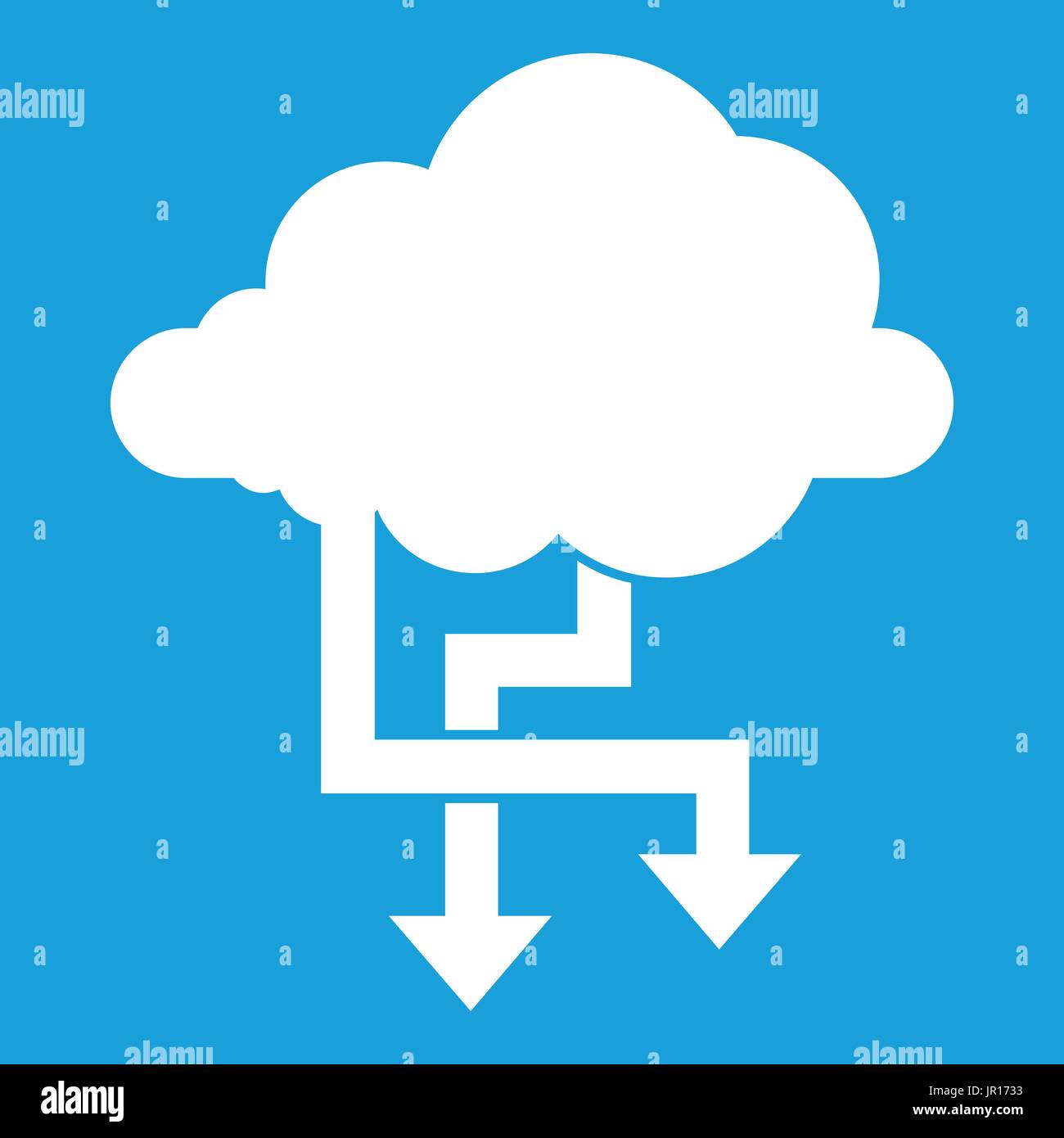 Cloud and arrows icon white Stock Vector Image & Art - Alamy