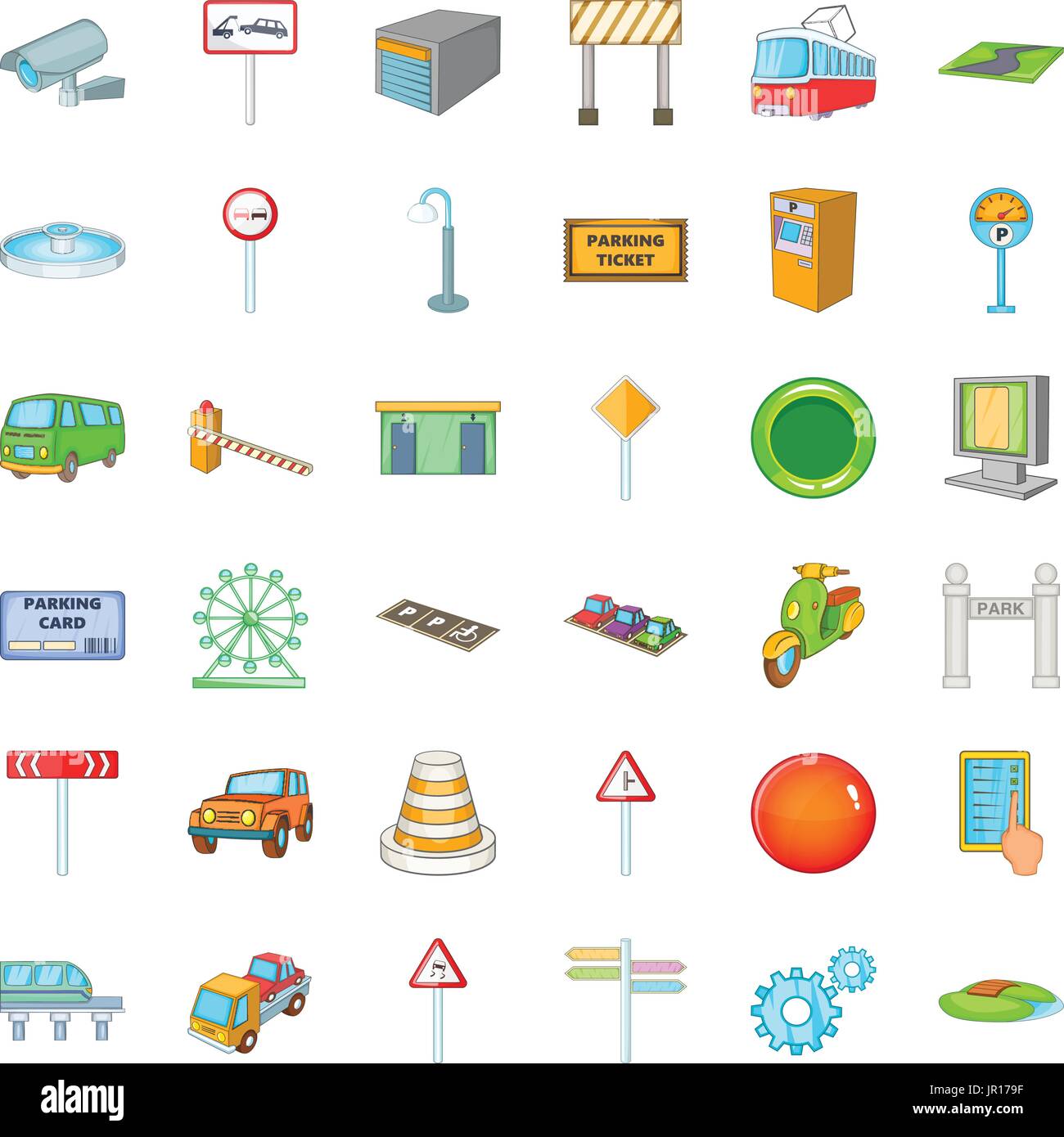 City gps icons set, cartoon style Stock Vector Image & Art - Alamy