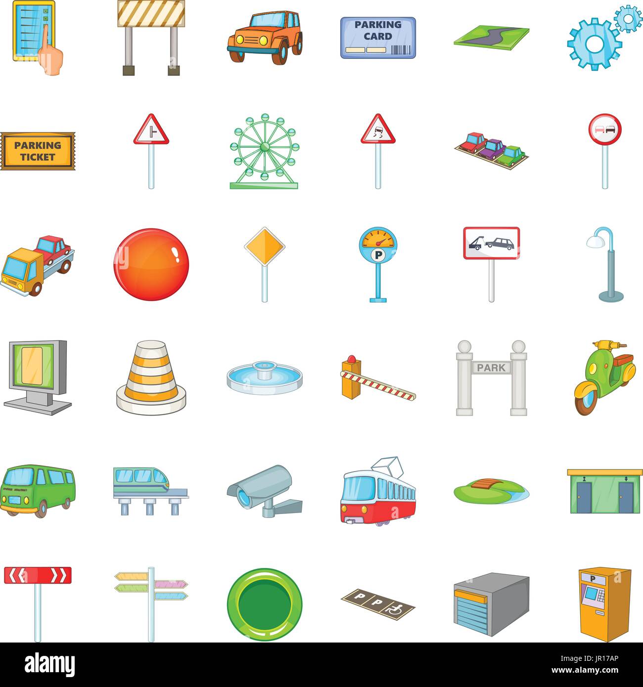 City pointer icons set, cartoon style Stock Vector Image & Art - Alamy