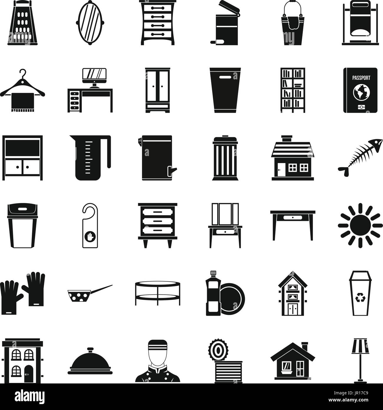 Housework icons set, simple style Stock Vector Image & Art - Alamy