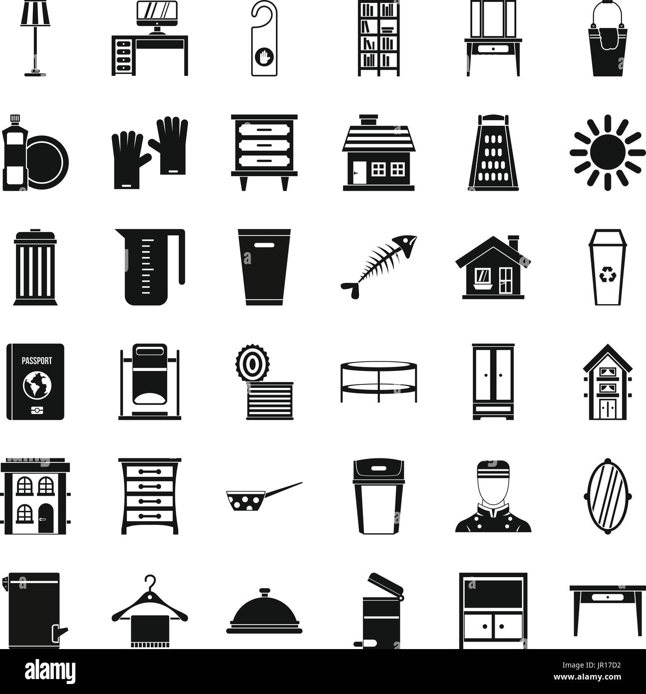 Cleaning home icons set, simple style Stock Vector Image & Art - Alamy