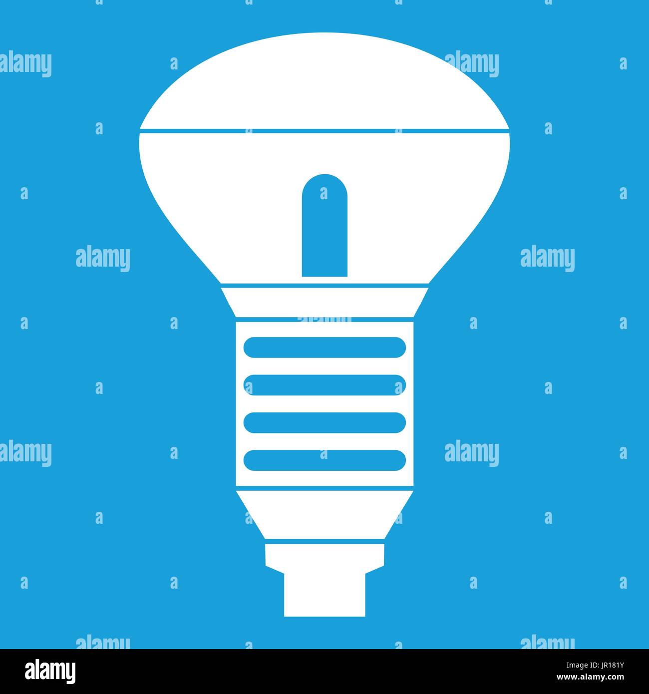 Led bulb icon white Stock Vector Image & Art - Alamy