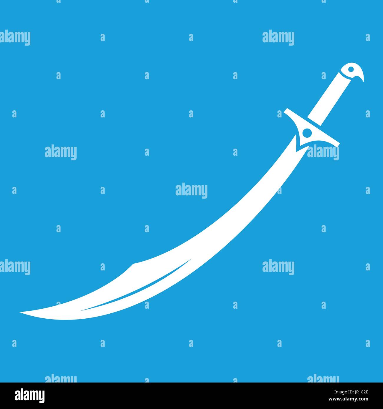 Scimitar sword icon white Stock Vector Image & Art - Alamy