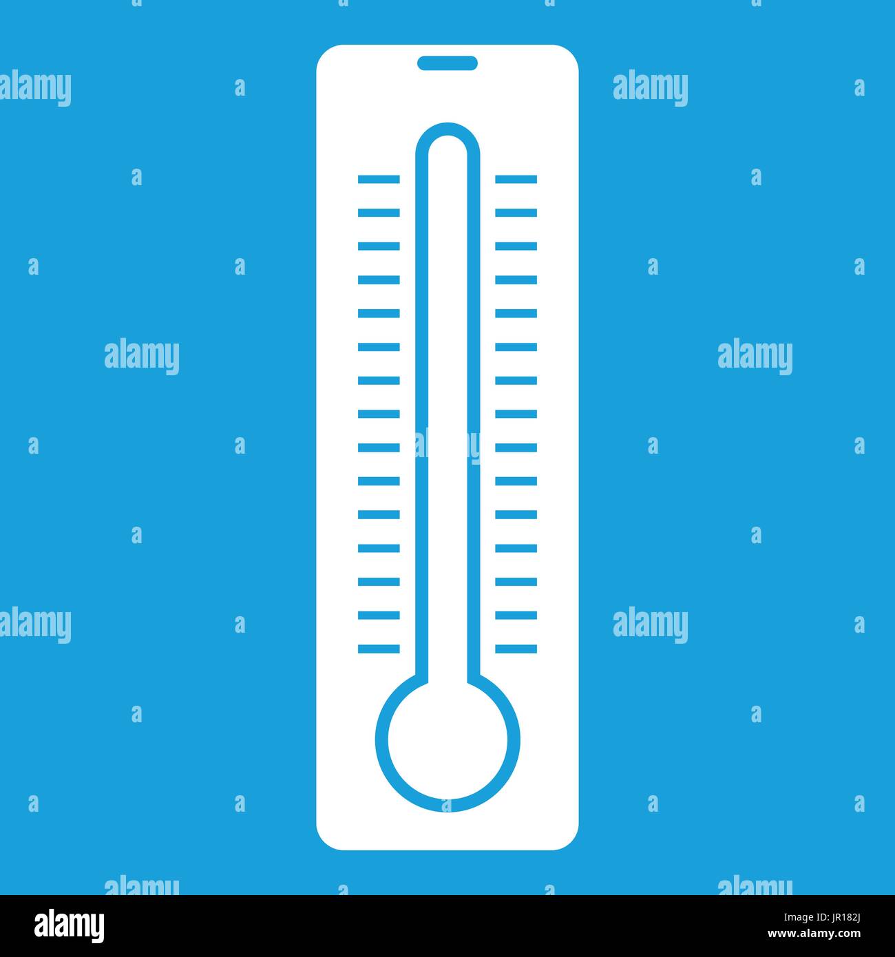 Thermometer icon white Stock Vector Image & Art - Alamy