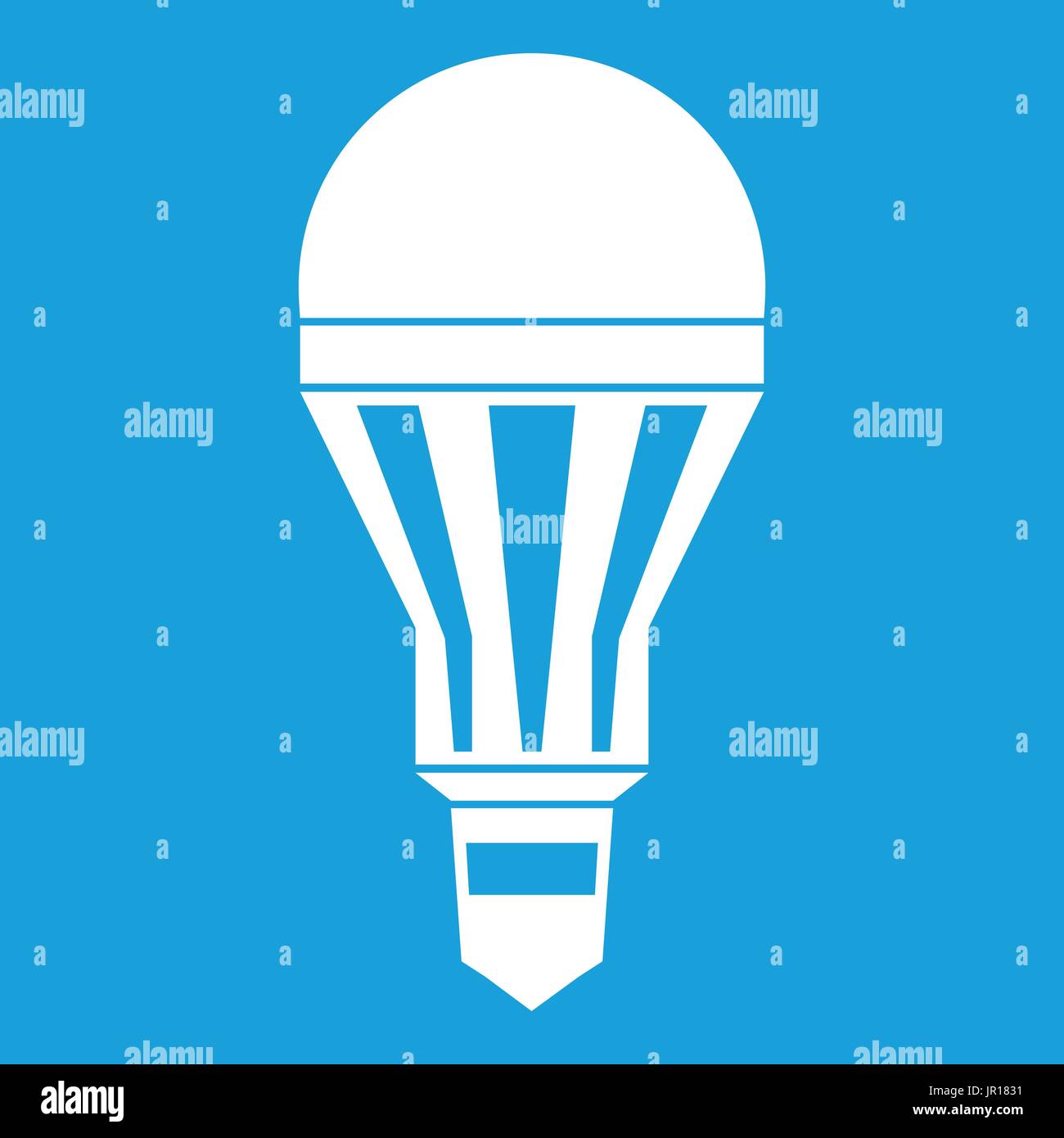Led bulb icon white Stock Vector Image & Art - Alamy
