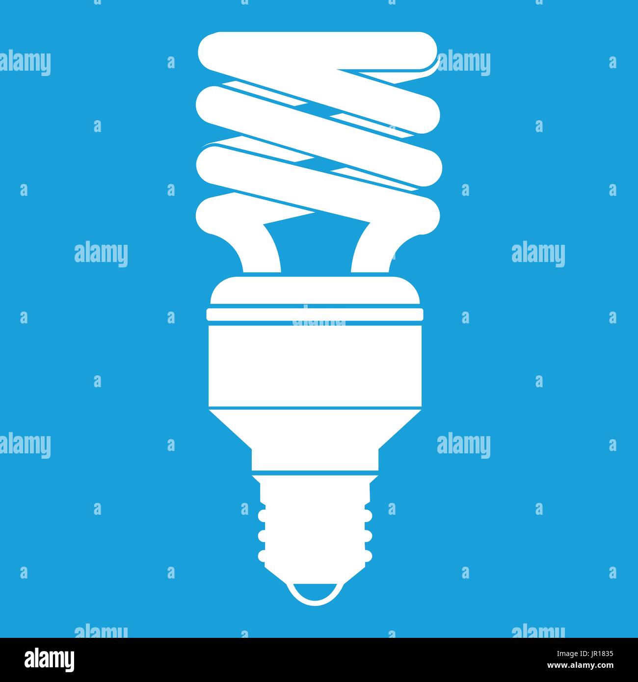 Energy saving bulb icon white Stock Vector Image & Art - Alamy