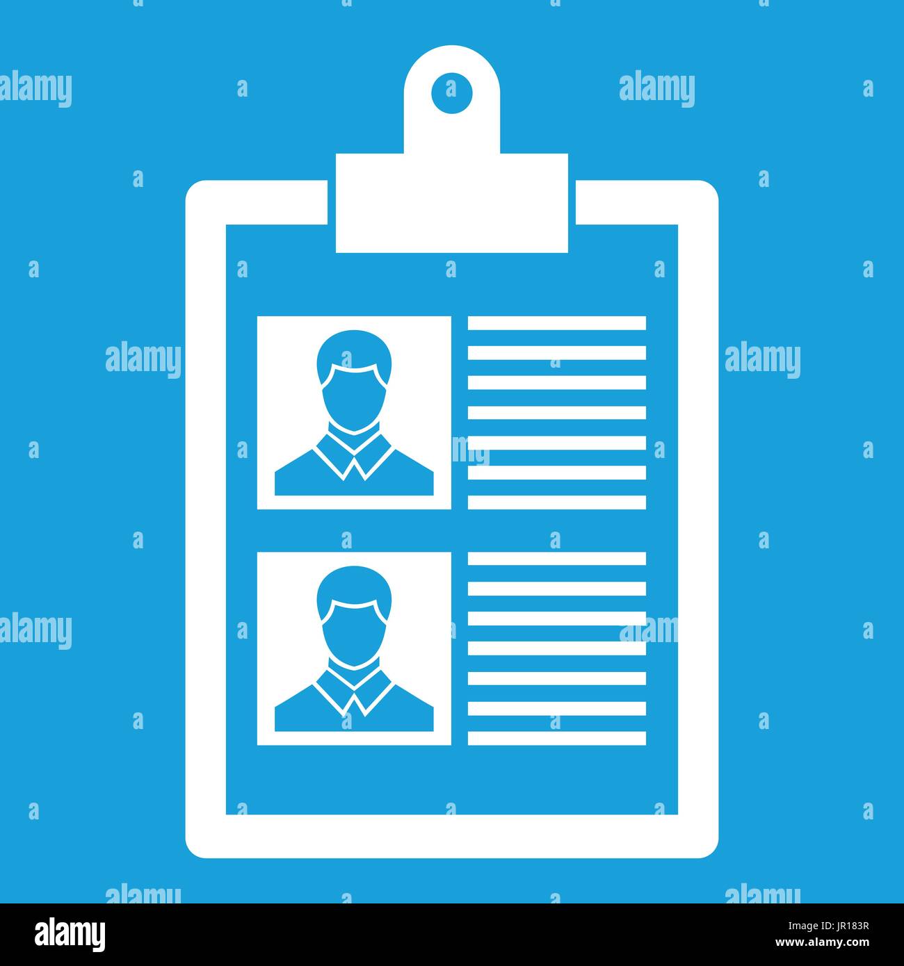 Resume of two candidates icon white Stock Vector Image & Art - Alamy