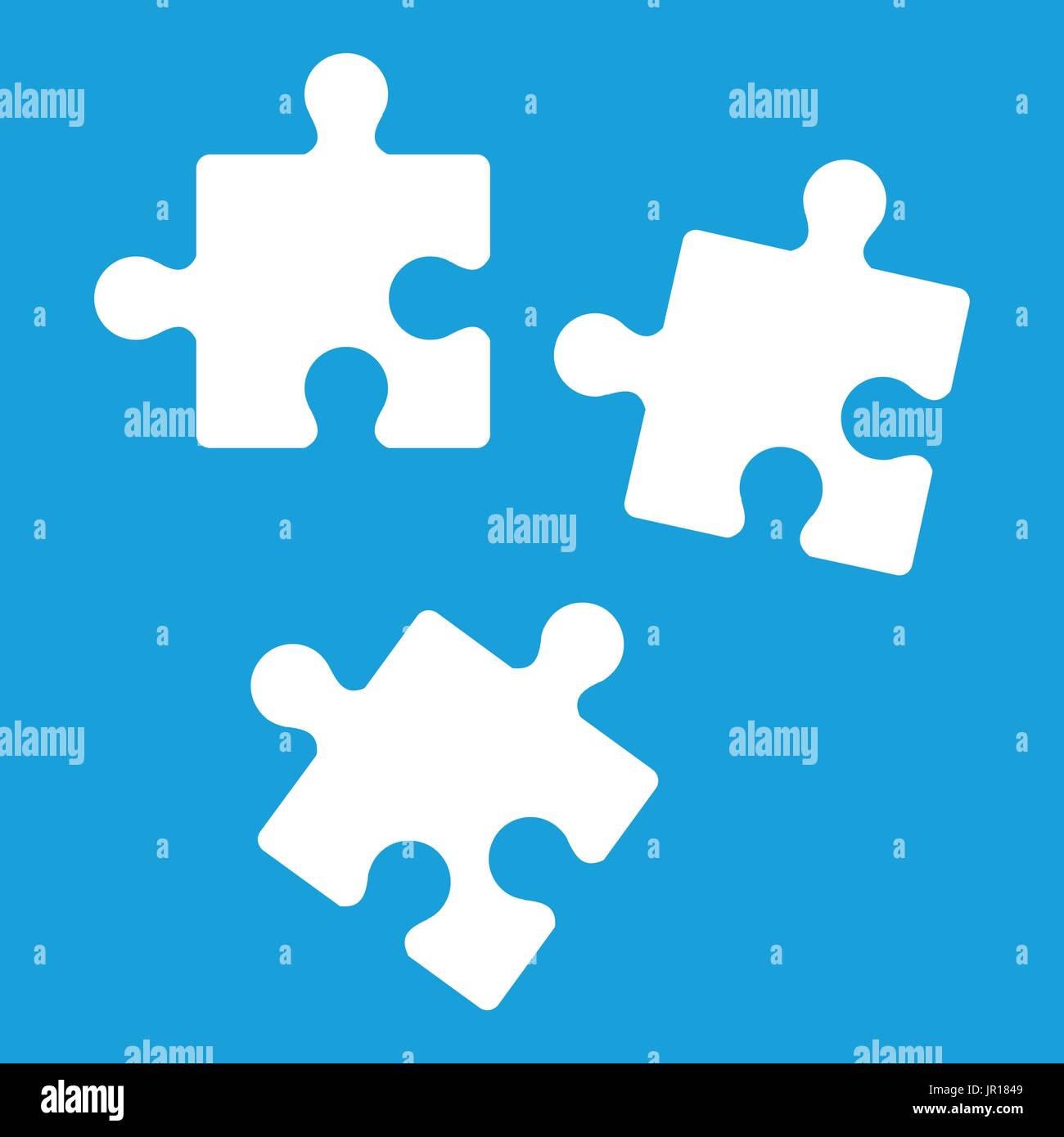 Puzzle icon white Stock Vector Image & Art - Alamy