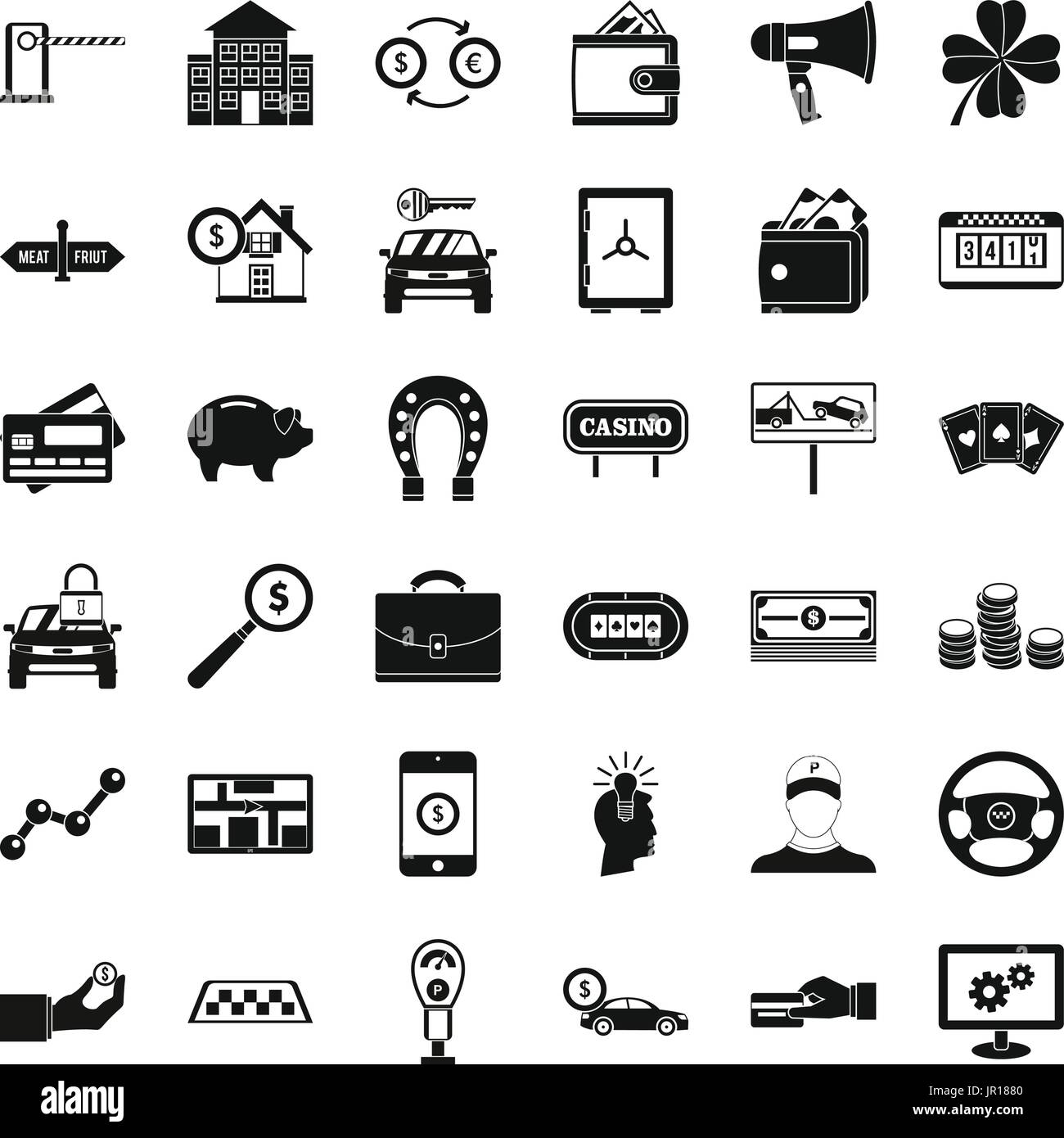 Exchange icons set, simple style Stock Vector Image & Art - Alamy