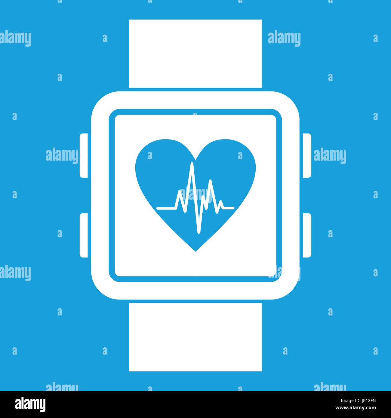 Smartwatch icon white Stock Vector Image & Art - Alamy