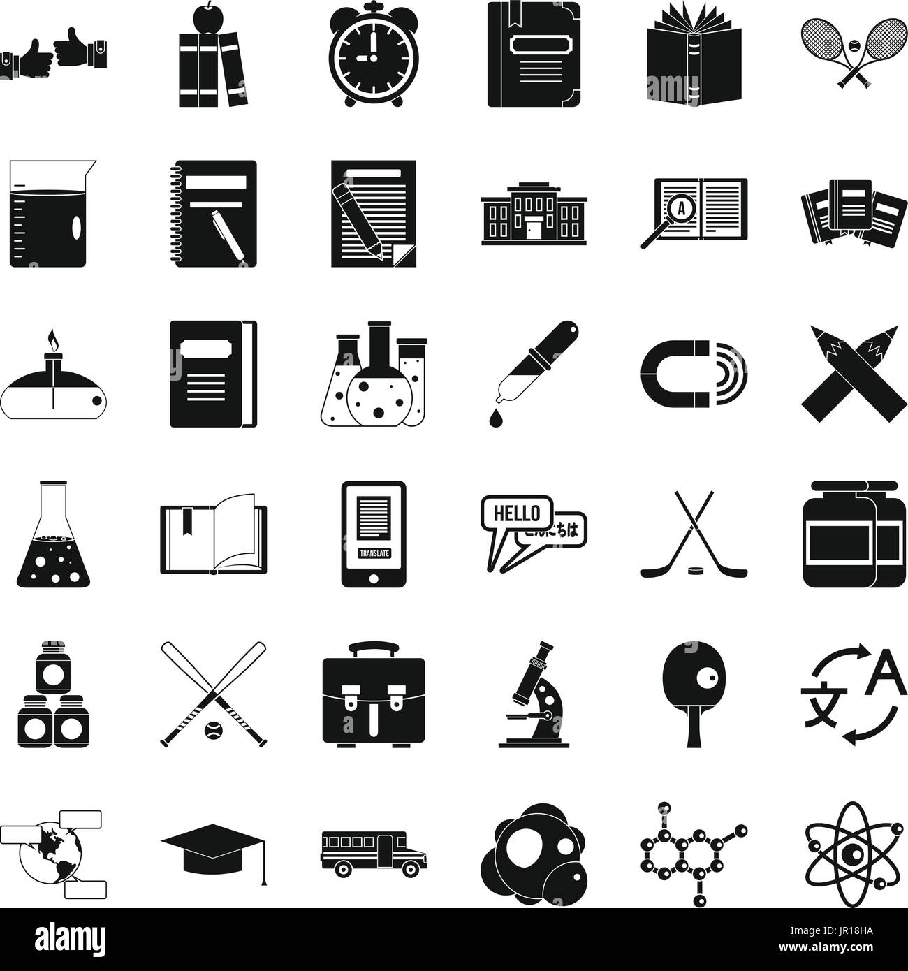 Education icons set, simple style Stock Vector Image & Art - Alamy