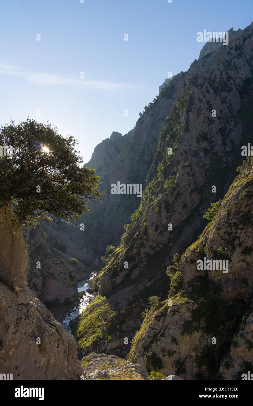The cares gorge, Garganta del Cares, is famous for its walking route ...