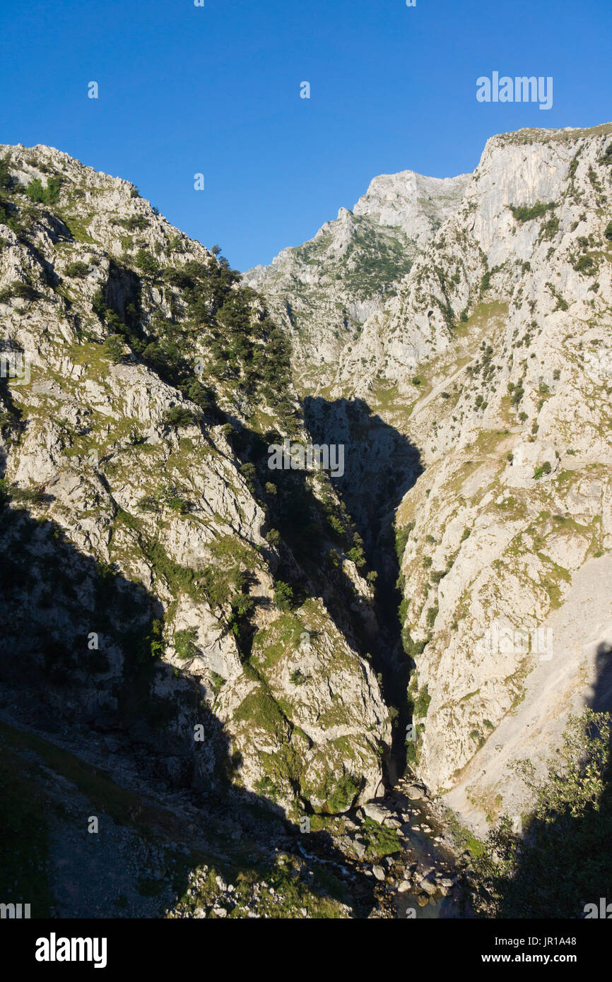 The cares gorge, Garganta del Cares, is famous for its walking route ...