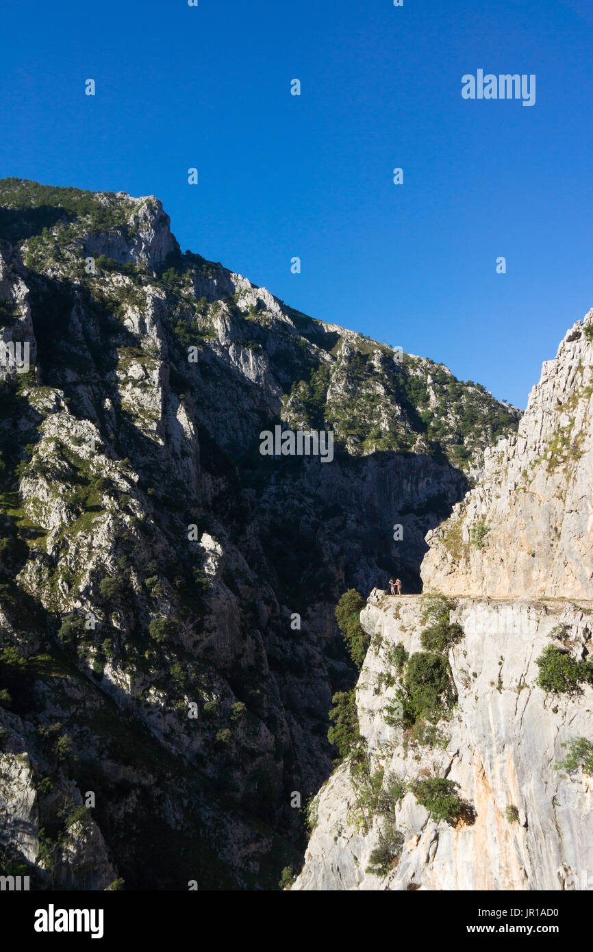 The cares gorge, Garganta del Cares, is famous for its walking route ...
